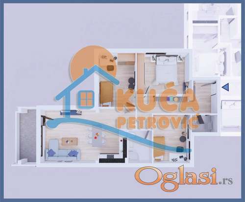 Novogradnja u blizini Keja, 3.5, 89 m2