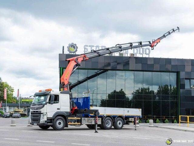Volvo FM 460 6x2 PALFINGER PK 42002 FLY JIB Crane Eu kamion s ravnom platformom