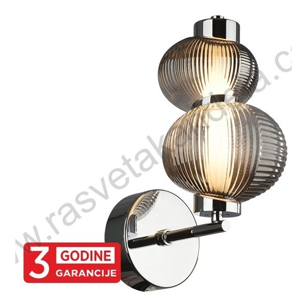 LED zidna lampa 8W 3000K NIMBUS MAW9401-1B hrom+smoky
