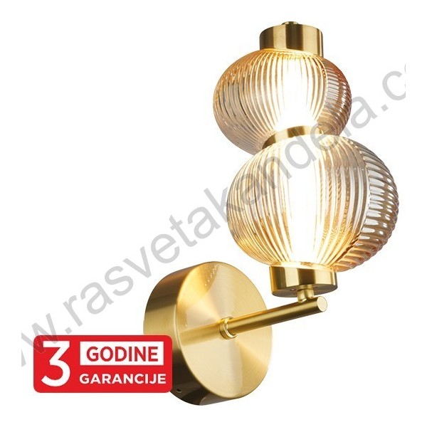 LED zidna lampa 8W 3000K NIMBUS MAW9401-1B zlatna+amber