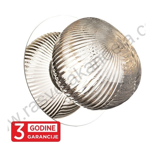 LED zidna lampa 4W 3000K PRISMA MAW9401-1S hrom+smoky