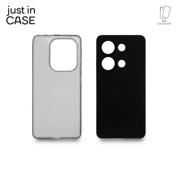 2u1 Extra case MIX paket maski za telefon Redmi Note 13 Pro 4G CRNI