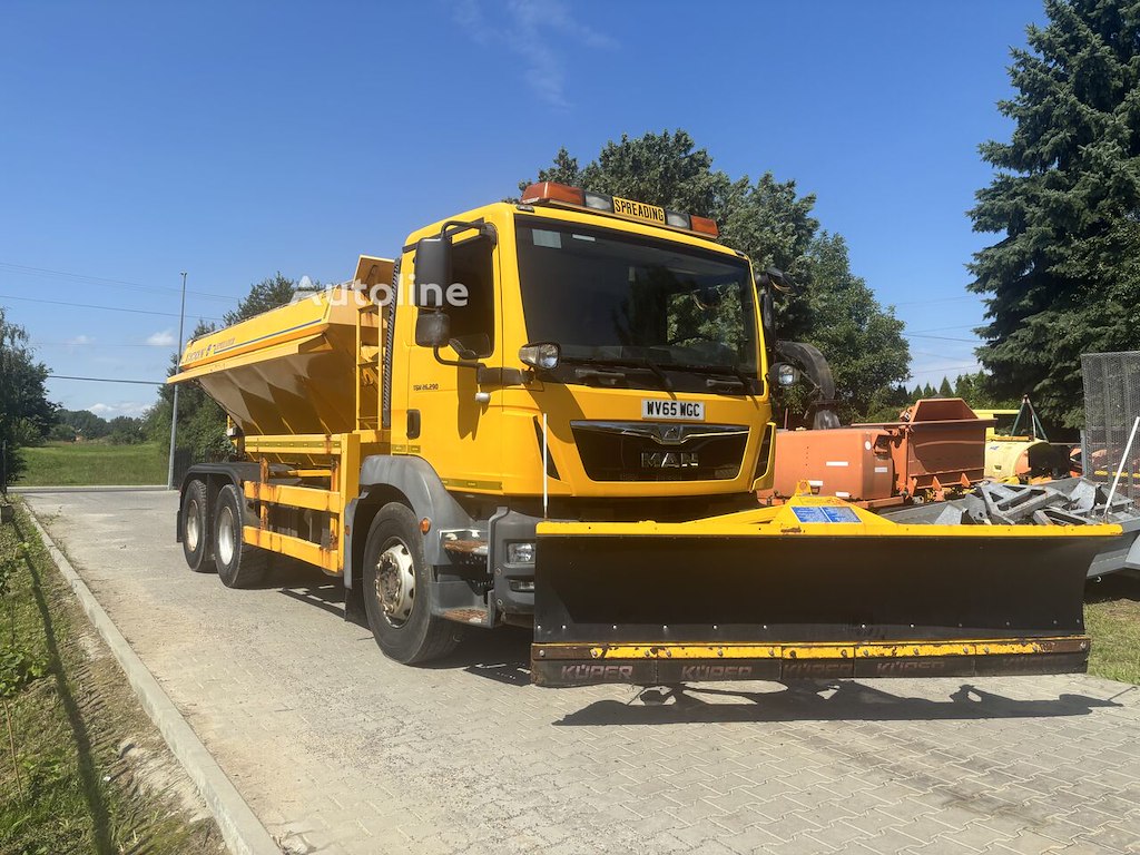 MAN TGM 26.290 6X4 BB ECON / SCHMIDT PLOUG GRITTER rasipač peska