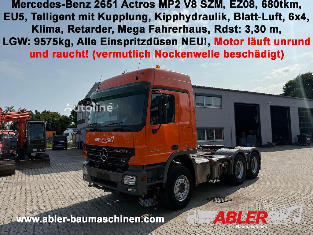 Mercedes-Benz 2651 Actros MP2 V8 SZM 6x4 Klima Retarder 3 Pedals tegljač