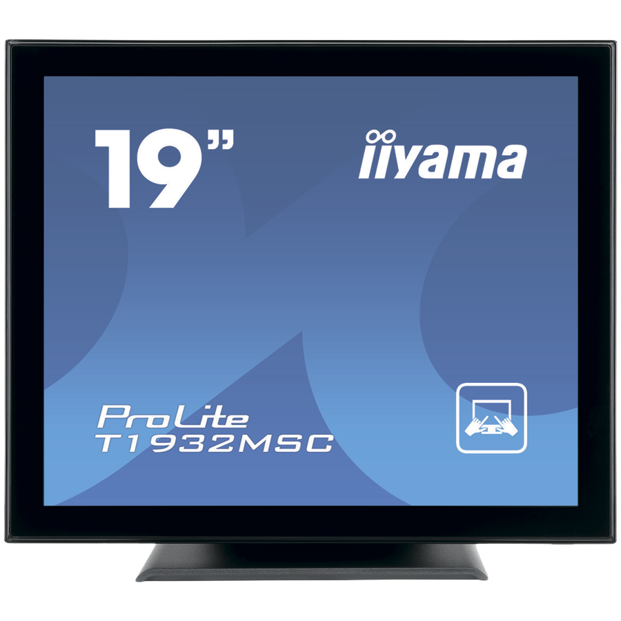 IIYAMA Monitor LED T1932MSC-B1S 19’’ 10pt IPS TOUCH 1280 x 1024, 14ms, 250 cd/m² projective capacitive IP54, VGA, HDMI DP