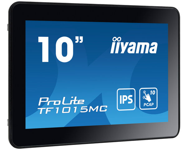 IIYAMA ProLite TF1015MC (10.1") PCAP touch technology, eye catching bezel, edge-to-edge glass, IP65