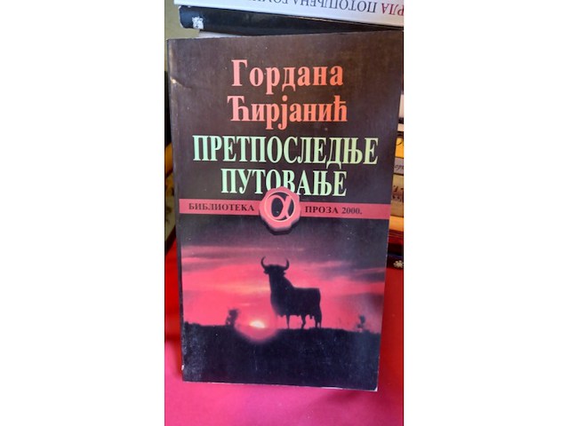 PRETPOSLEDNJE PUTOVANJE, Gordana Ćirjanić