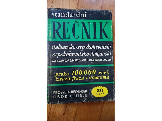 STANDARDNI REČNIK ITALIJANSKO-SRPSKOHRVATSKI I SRPSKOHR