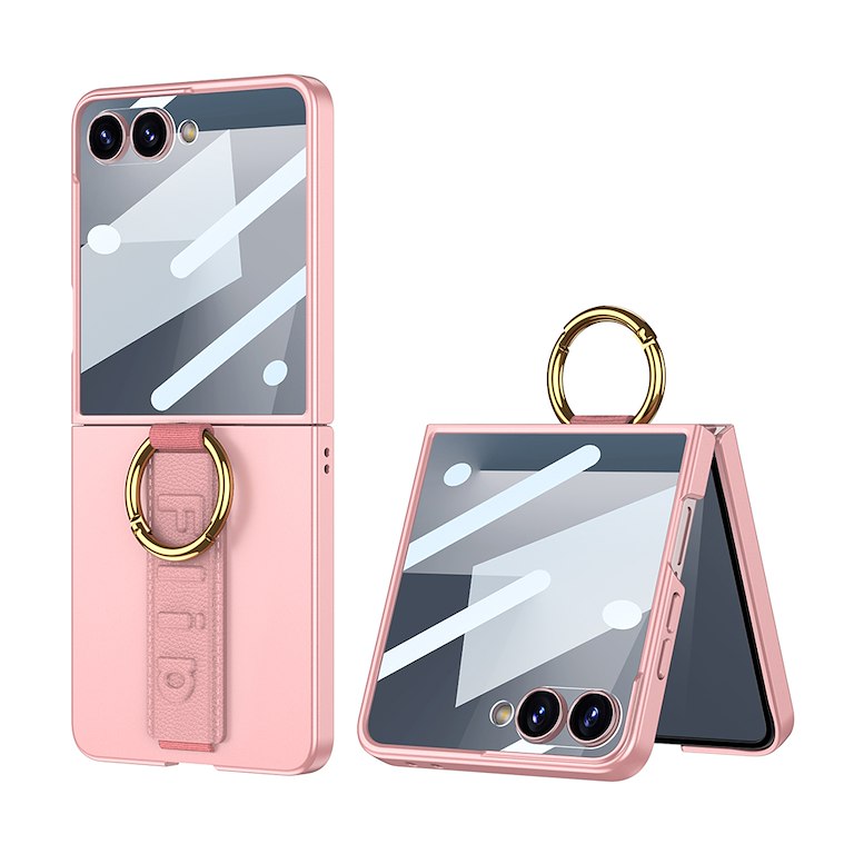 Futrola STRAP RING CASE za Samsung F751B Galaxy Z Flip 7 5G roze (GKK case)