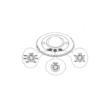 SENZOR SAMOSTALNI ST05H 360° IP20 CRNI – 450563