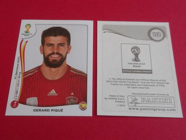 Panini BRASIL Brazil 2014 sličica broj 112