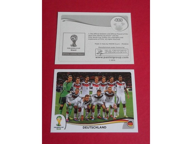 Panini BRASIL Brazil 2014 sličica broj 489