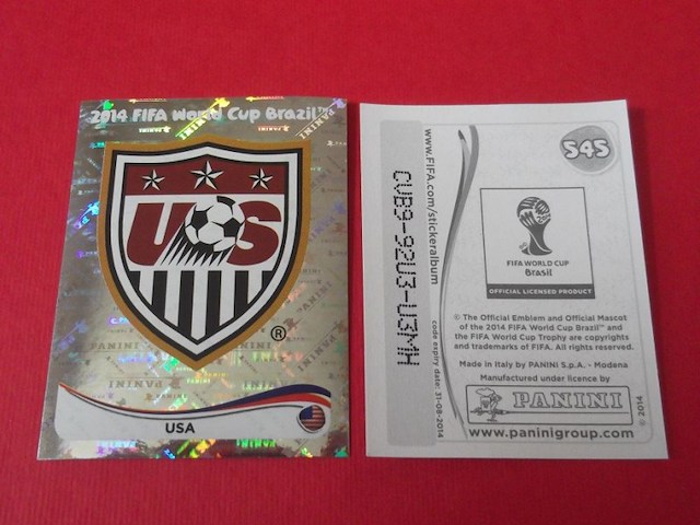Panini BRASIL Brazil 2014 sličica broj 545