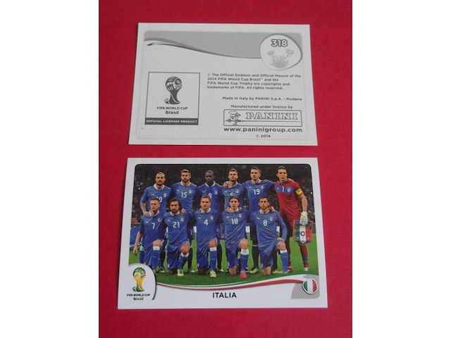 Panini BRASIL Brazil 2014 sličica broj 318