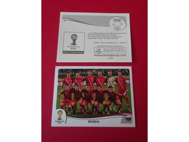 Panini BRASIL Brazil 2014 sličica broj 603