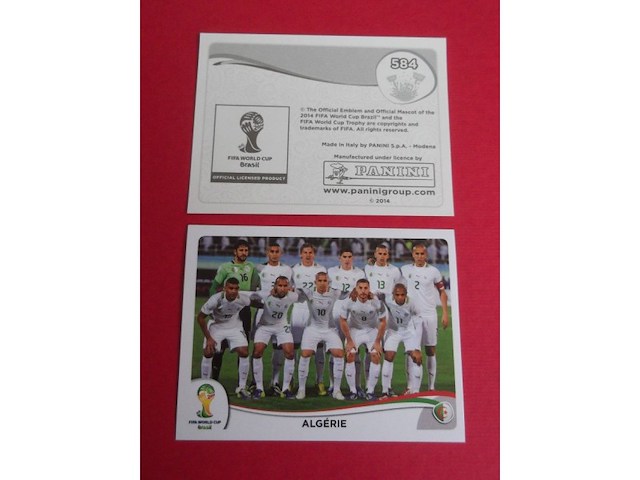 Panini BRASIL Brazil 2014 sličica broj 584