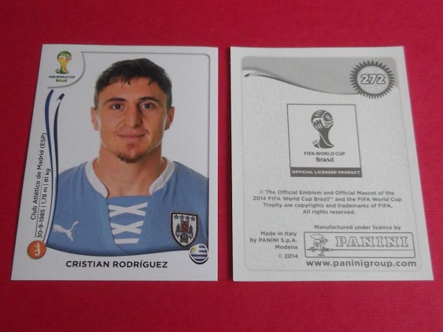 Panini BRASIL Brazil 2014 sličica broj 272