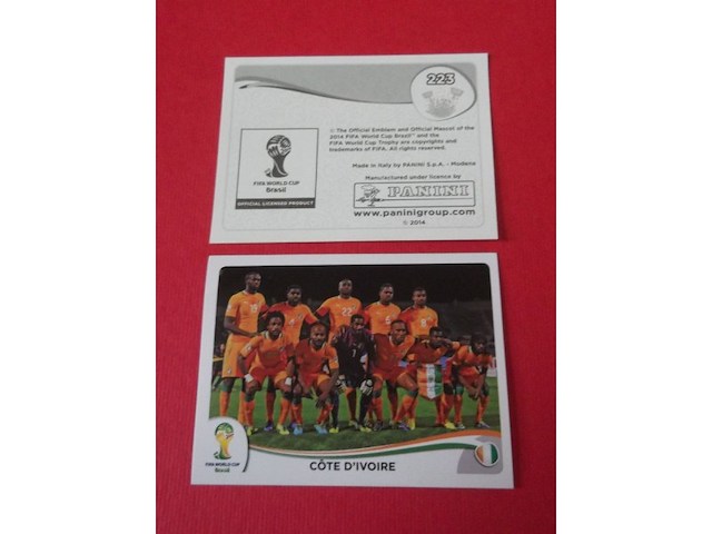 Panini BRASIL Brazil 2014 sličica broj 223