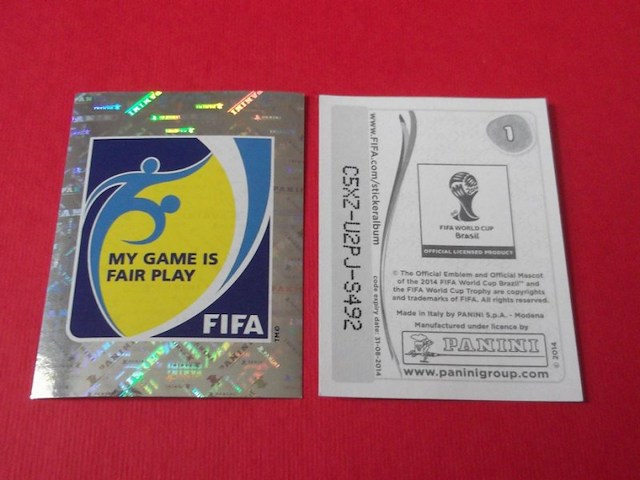 Panini BRASIL Brazil 2014 sličica broj 001