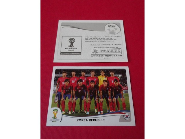 Panini BRASIL Brazil 2014 sličica broj 622