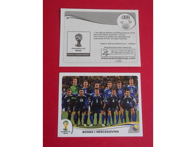 Panini BRASIL Brazil 2014 sličica broj 432
