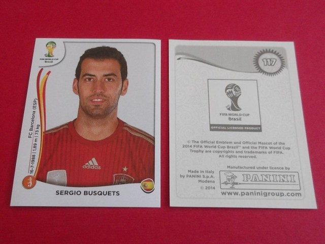 Panini BRASIL Brazil 2014 sličica broj 117