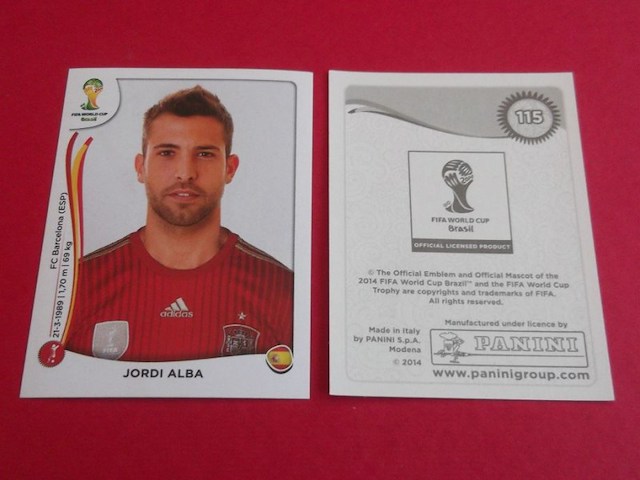 Panini BRASIL Brazil 2014 sličica broj 115