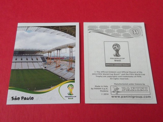 Panini BRASIL Brazil 2014 sličica broj 031