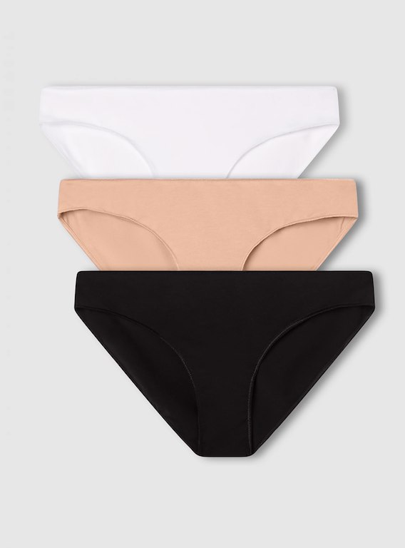 Pakovanje 3 jednobojna slip gaćica Var nude