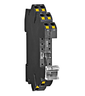 Podnožje releja za oprugom, 5mm, logični raspored za 24VDC
S-relej, za XT, RT2x, RT3x, RT4x releje, 300VAC, 8A