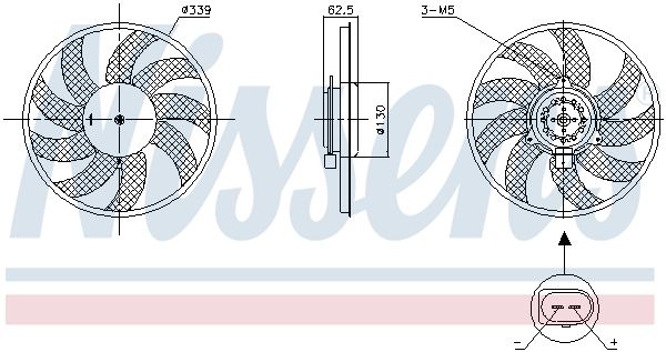 Ventilator hladnjaka NISSENS 850105