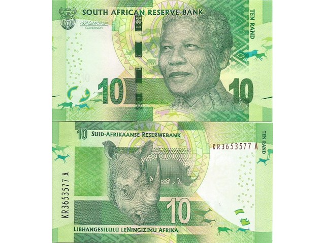 South Africa 10 rand 2015. UNC