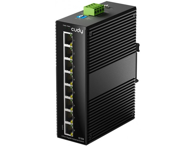 Cudy IG1008 8-Port Gigabit Industrial Switch, 8× GbE, Shielded, Dual-Power Redundancy, IP40