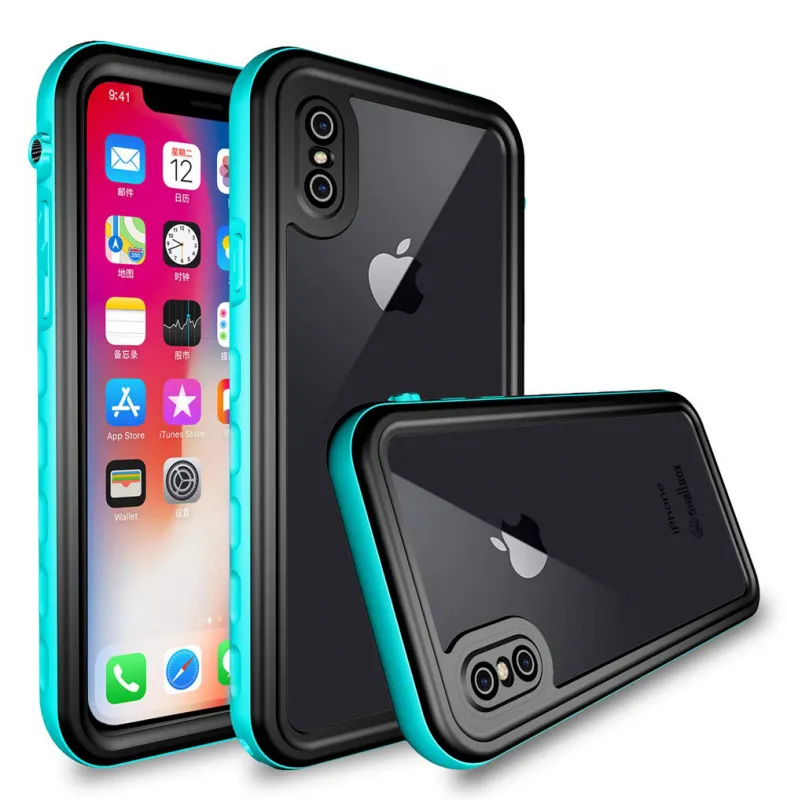 Vodootporna maska A new za iPhone X svetlo plava