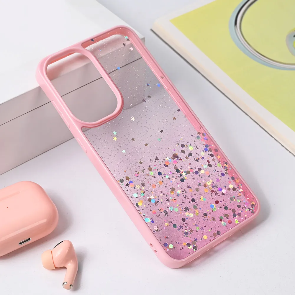 Maska Frame Glitter za Samsung A366B Galaxy A36 5G roze