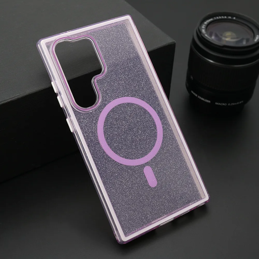 Futrola CRYSTAL MagSafe za Samsung S928B Galaxy S24 Ultra 5G ljubicasta