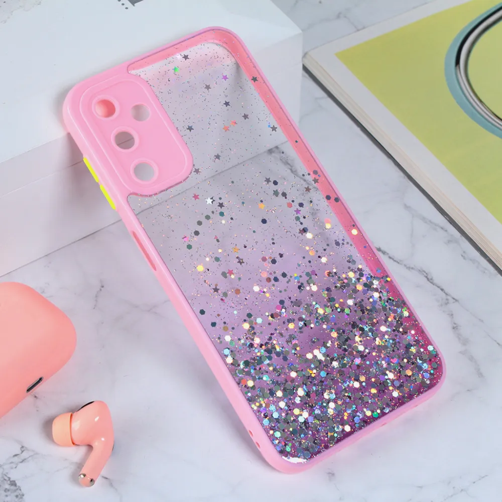 Maska Frame Glitter za Samsung A145R/A146B Galaxy A14 4G/5G roze