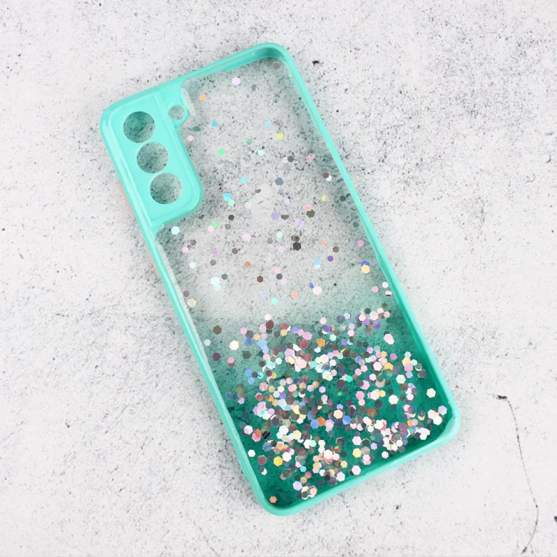 Maska Frame Glitter za Samsung G996B Galaxy S21 Plus mint