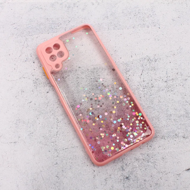 Maska Frame Glitter za Samsung A125F Galaxy A12 roze