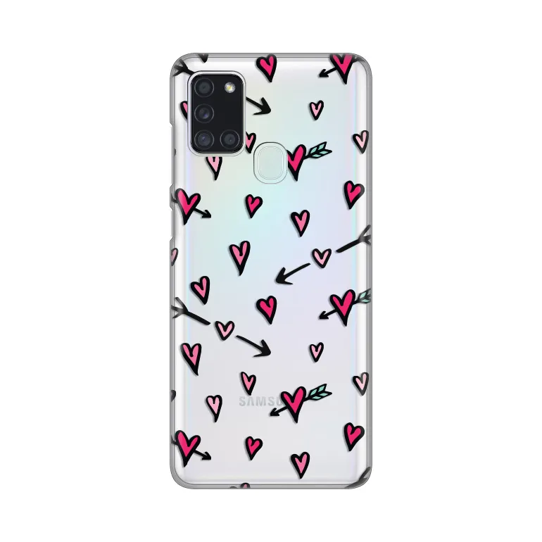 Maska Silikonska Print Skin za Samsung A217F Galaxy A21s Heart Pattern