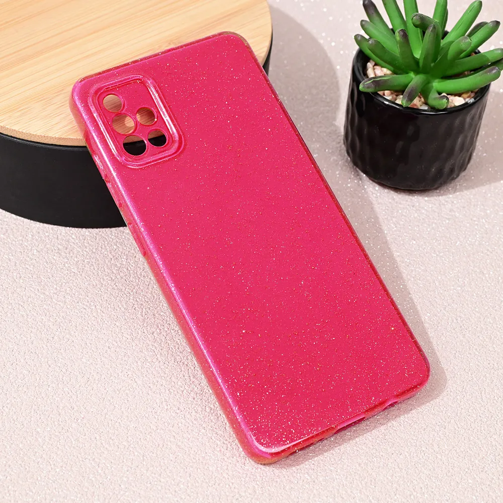 Maska Sparkle Dust za Samsung A715F Galaxy A71 tamno pink