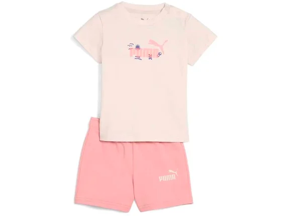 Puma Set za devojčice šorts i majica Minicats Sandy Adventures 686286-87
