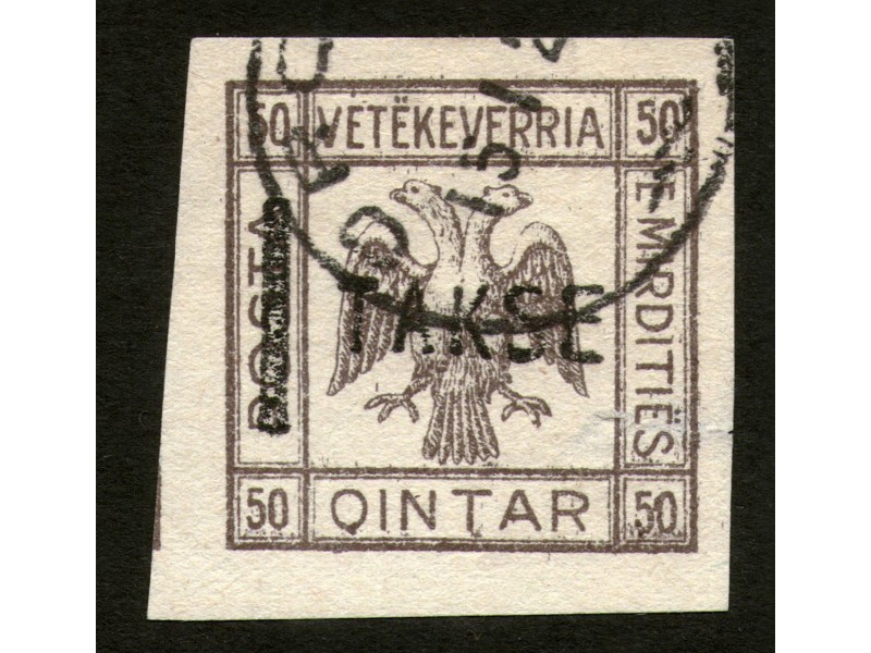 Albanija, nezvanična, preštampano, 1921 g, poništena