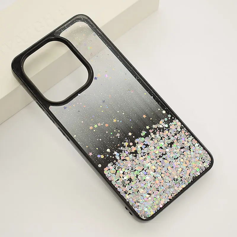 Maska Frame Glitter za Xiaomi Redmi Note 13 4G (EU), Crna