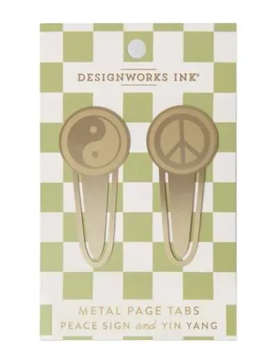 Obeleživač stranica Peace & Yin Yang, Metalni , 2 komada