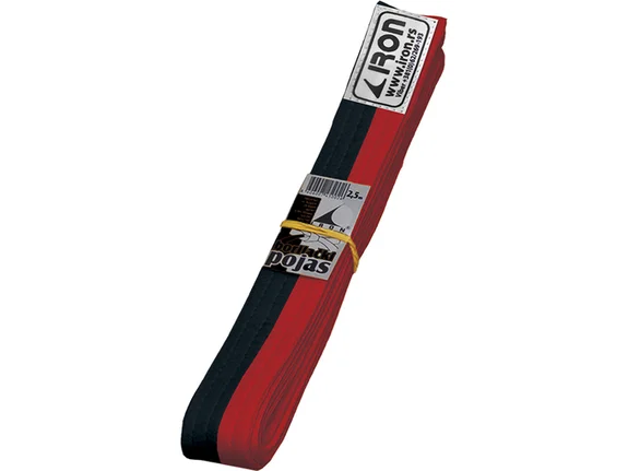 Crveno crni pojas 240cm Iron Sport - Crno crveni pojas za borilačke sportove
