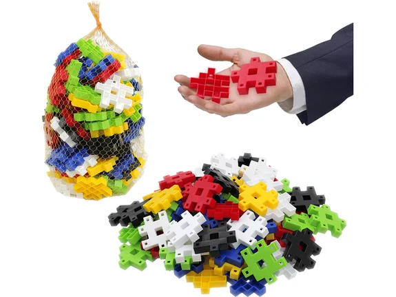 Kocke za decu KOCKE DEČIJE PUZZLE set 100 kom. Džak - veličina pojedinačne puzzle kocke 7,5cm x 7,5cm