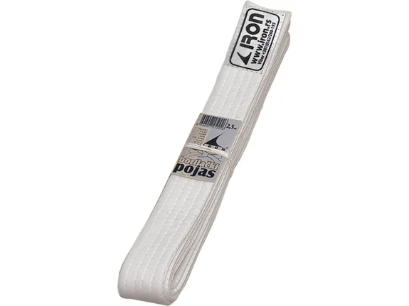 Beli pojas 240cm Iron Sport - pojas beli za borilačke sportove