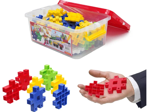 Kocke za decu KOCKE DEČIJE PUZZLE set 72 kom. kutija - veličina pojedinačne puzzle kocke 7,5cm x 7,5cm