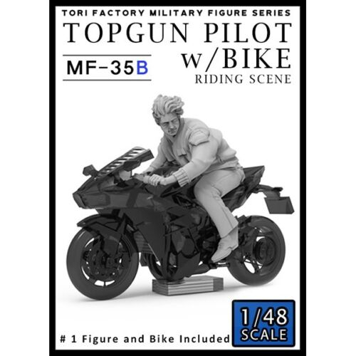 Tori Factory MF-35B Top Gun Pilot with Bike Riding Scene